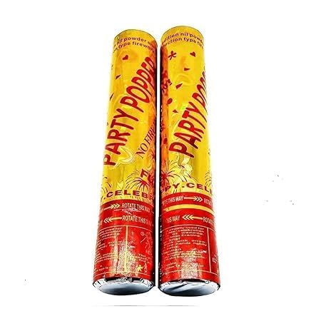 Large Party Poppers for Birthday and Wedding - Pack of 2, Multicolour ...
