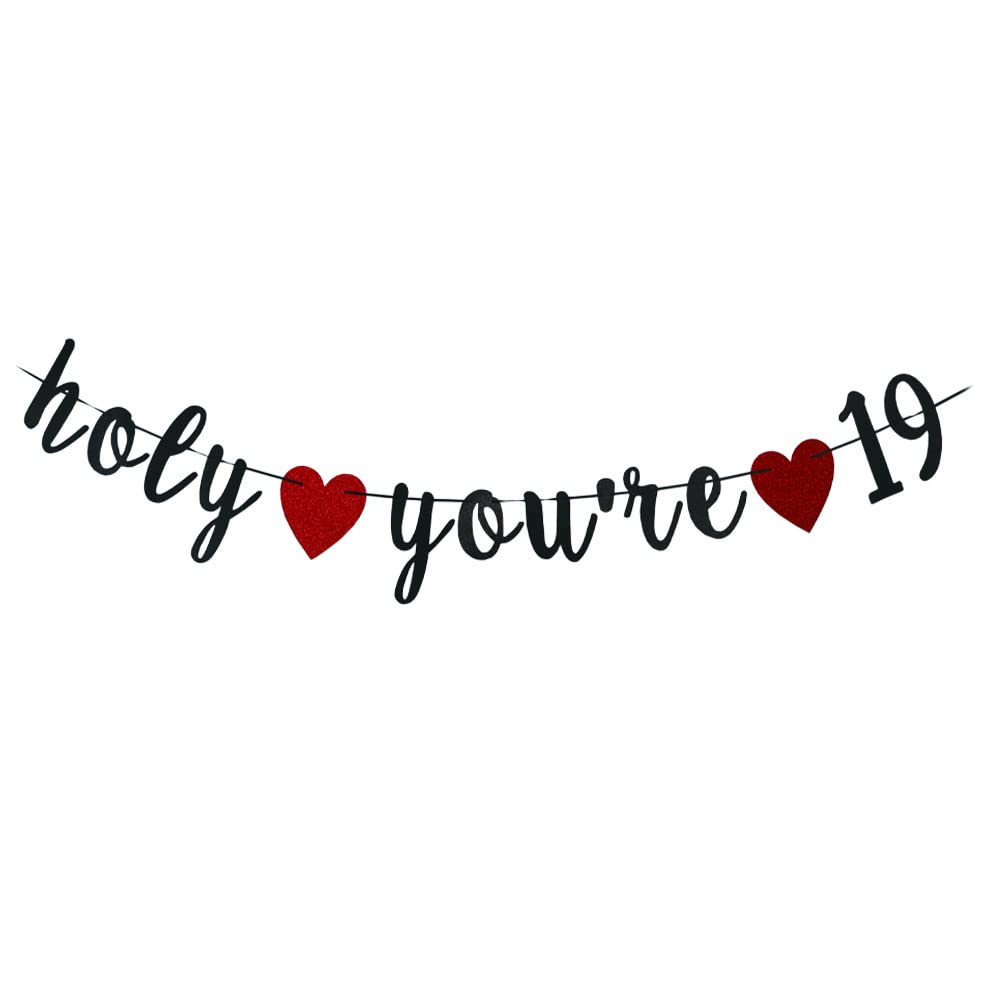 Amazon.com: Holy You're 19 -Happy 19th Birthday Party Decorations/ 19 ...
