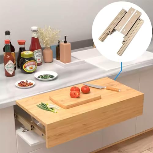 Dining Table Extension Tabletop, Push-Pull Drawer Slide Hardware Set ...