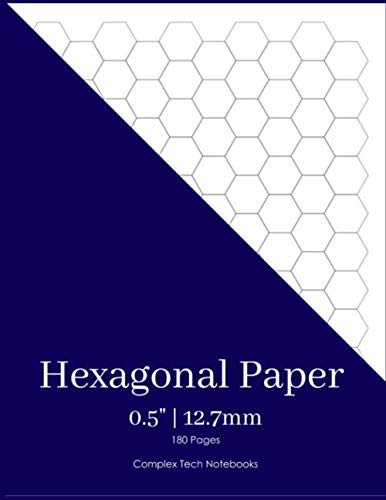 Hexagonal Paper 0.5" | 12.7mm: Hexagon Paper, Hexagon Notebook, Hex ...