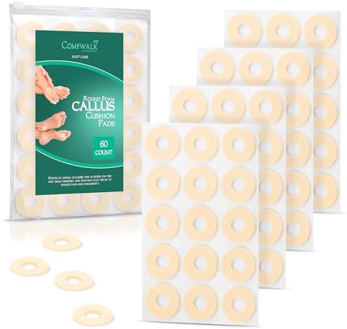 Amazon.com : Comfwalk Callus Cushions Pads, 60-Count, Prevents Calluses ...