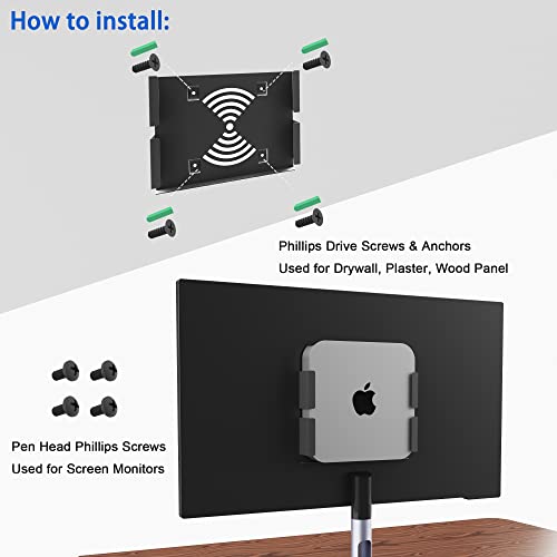 Snapklik.com : Hikig Mac Mini VESA Mount/Wall Mount/Under Desk Mount