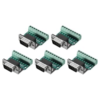 sourcing map 5pcs D-sub DB9 Connettore Breakout Board 9 Pin 2 Row ...