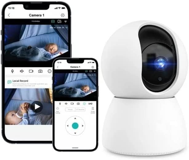 Amazon.com : Baby Monitor Security Camera, WiFi Indoor Camera, 360 ...