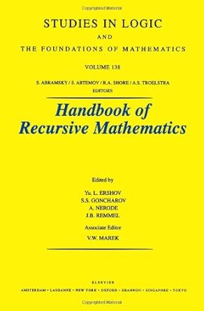 Buy Recursive Model Theory (v.1) (Studies in Logic and the Foundations of Mathematics) Book ...