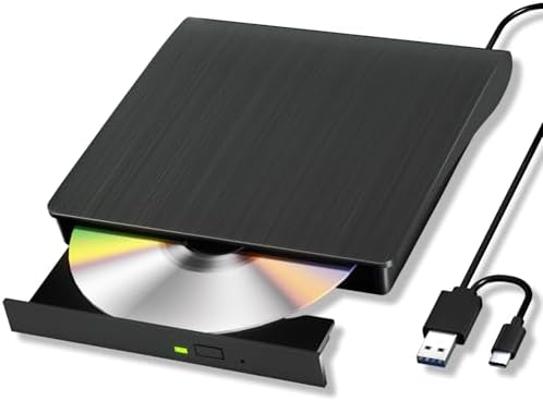 Amazon.com: External Blu Ray Drive, USB 3.0 and Type-C Blu Ray Burner ...