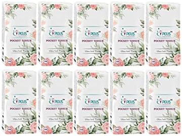 PIOUS 2 Ply Highly Absorbent Soft Hanky Facial Travel Pocket Tissue ...