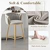 Amazon.com: GOOLON Counter Height Stools Set of 2, Velvet Bar Stools ...