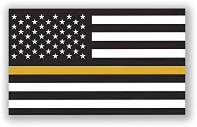 Amazon.com: Thin Gold Line Flag 2-Pack Decal Sticker | 5-Inches by 3 ...