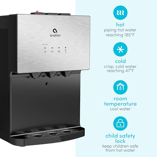 Avalon A12 Countertop Bottleless Water Dispenser, 3 Temperatures, Self ...