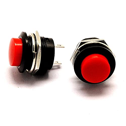 10pcs Self-Reset Key Switch Button Push Switch R13-507 16mm Red ...