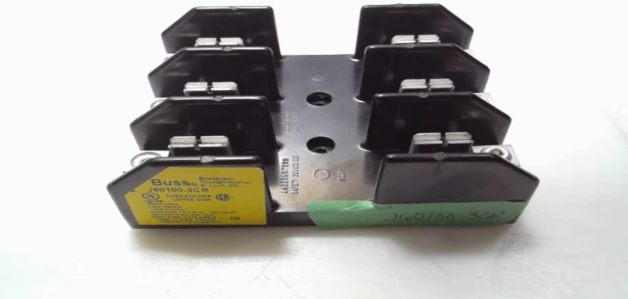 Eaton Bussmann J60100 3CR 100Amp 100A 600V Class J Fuse Holder Eaton Bussmann J60100 3CR 100Amp 100A 600V Class J Fuse Holder