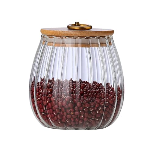 ANSQU Glass Jars Set Canister Airtight Storage Jar Petal Decorative ...