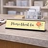 Amazon.com : Please Check-In, Designer Desk Sign 2 x 8 : Office Products