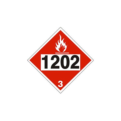 1202 Gas Diesel Fuel Heating Oil Vinyl Press On Sign Placard D O T HM 1202-gas-diesel-fuel-heating-oil-vinyl-press-on-sign-placard-d-o-t-hm