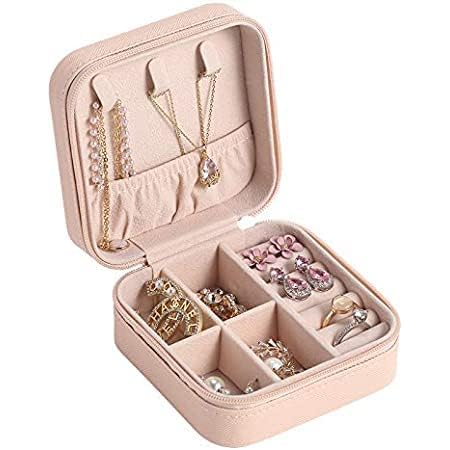 BERO Jewellery Organiser PU Leather Zipper Portable Storage Box Case ...