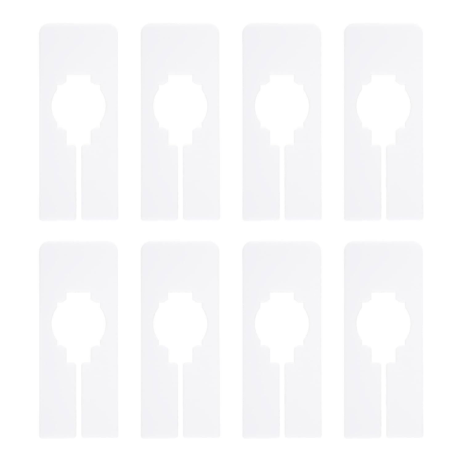 Tabanzhe 8PCS Rectangular Clothing Rack Size Dividers-White Plastic ...