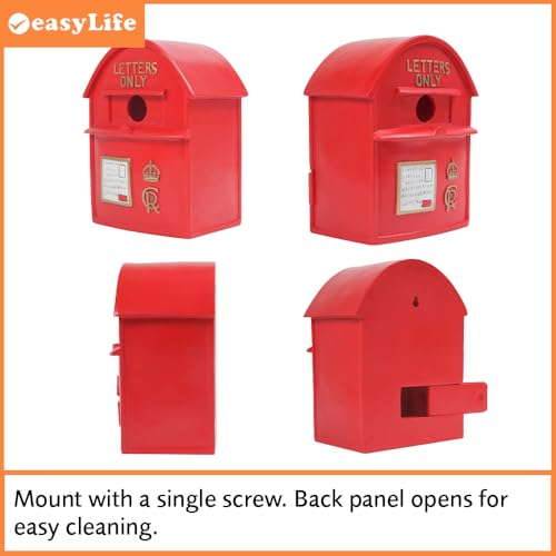 Easylife Post Box Bird House, Garden Nesting Box for Small Birds ...