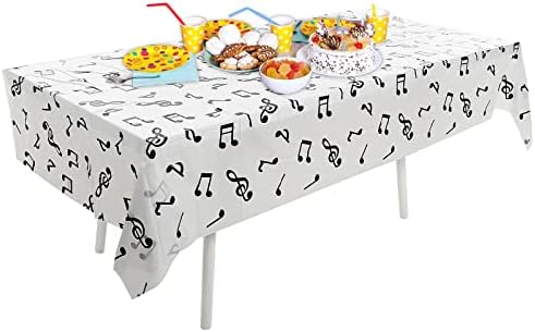 Prasacco Music Theme Tablecloth, 51.18 x 86.61 Inches Musical Notes ...