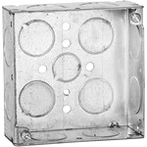 Hubbell 181 Square Box 4", 1-1/2" Deep, 3/4" Side Knockouts, Welded ...