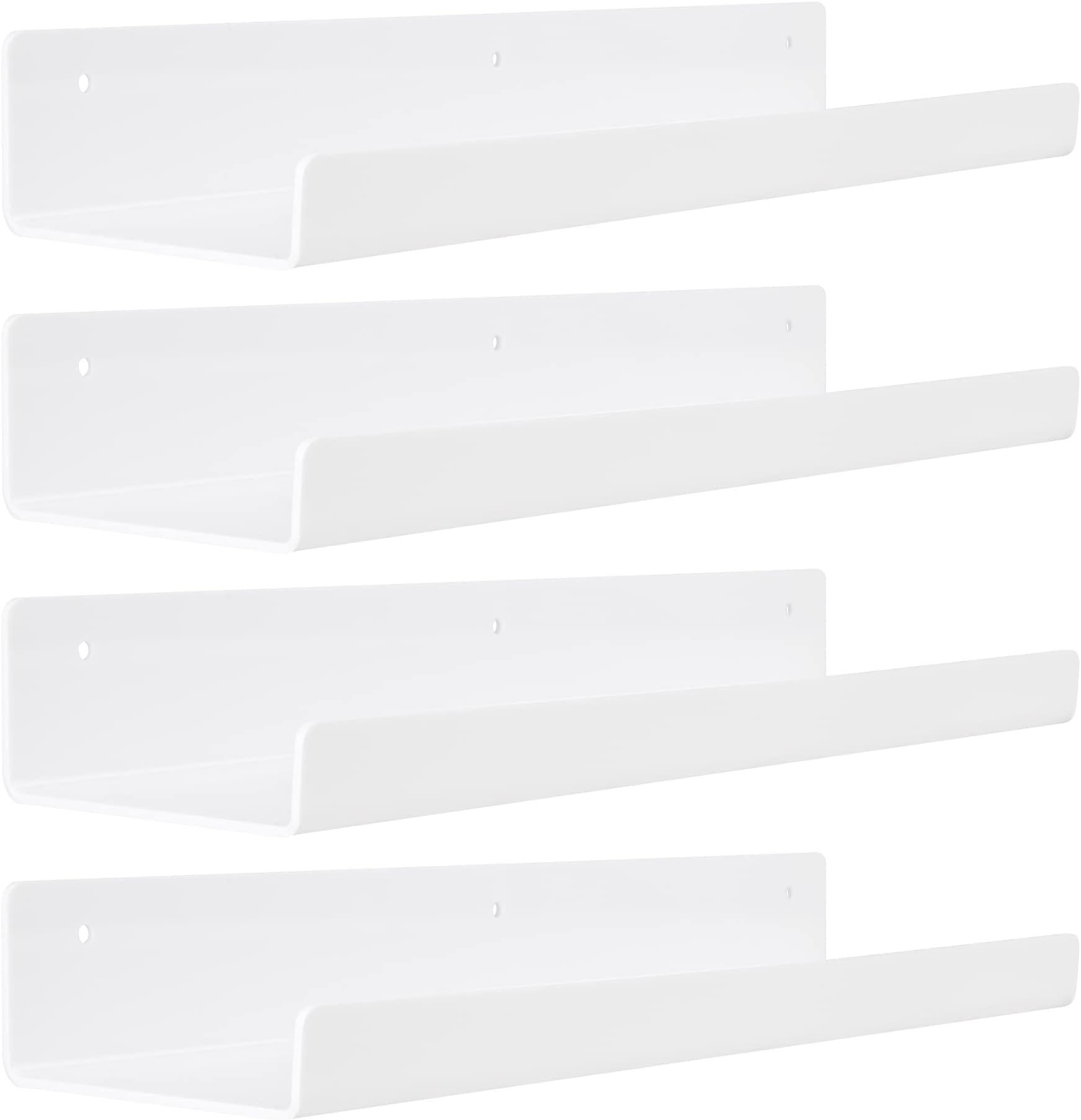 Amazon.com: MANZOO White Shelves, Shelves for Bedroom Floating Shelves ...