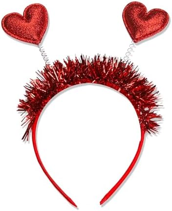 Amazon.com: Red Heart Head Bopper Headband Valentine's Day Love Heart ...