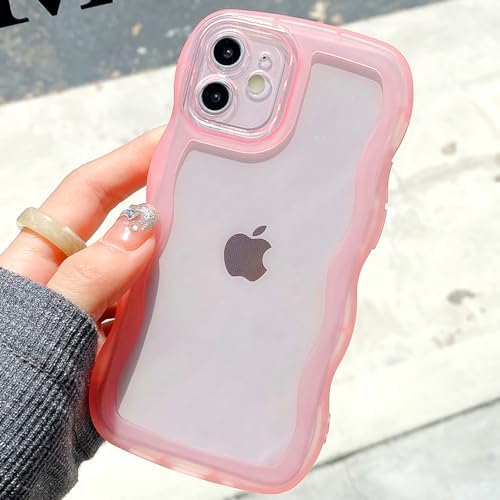 Amazon.com: rafamau Curly Wave Frame Girl Case for iPhone 12, Cute Pretty Girly Phone Case for ...