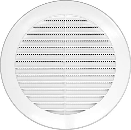 6 Inch / 150 mm Vent Cover White – Round Soffit Vent – Air Vent Louver ...