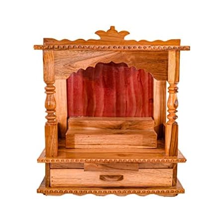Solid Teak Wood Mandir / Wooden Temple for Home Wall / Pooja Temple ...