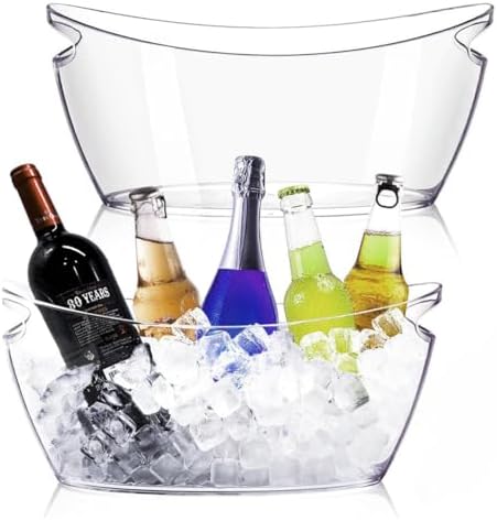 Amazon.com: Acrylic Ice Bucket for Parties – Champagne Bucket 5.5L ...