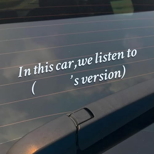 Amazon.com: in This Car We Listen to Taylor's Version Car Decal Sticker ...