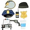 Amazon.com: BinaryABC Cops Robbers Police Photo Booth Props, Police ...