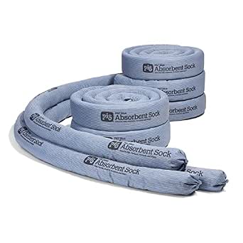 New Pig Blue Absorbent Sock, 238 oz Absorbency, Forms Barrier ...