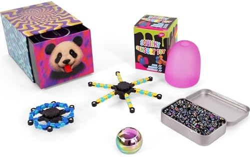 Ultimate Fidgets Gift Box – Magnet Putty, 2 Fidget Spinners, Squishy ...