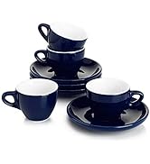 Amazon.com | Sweese 4 Ounce Porcelain Stackable Espresso Cups with ...
