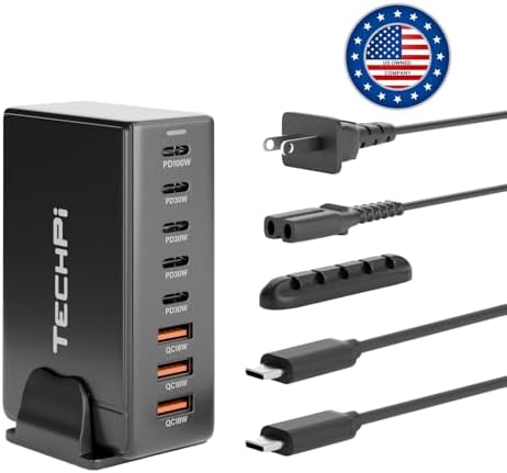 Amazon.com: 200W Multiple USB Charger Station, 7-Ports Aluminum Alloy ...