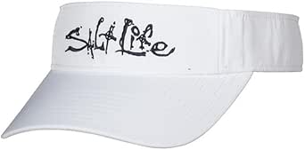 Salt Life Mens Signature Performance Visor, White Navy, One Size at ...