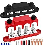 Amazon.com: Seamaka (Red+Black) Power Distribution Terminal Block with ...