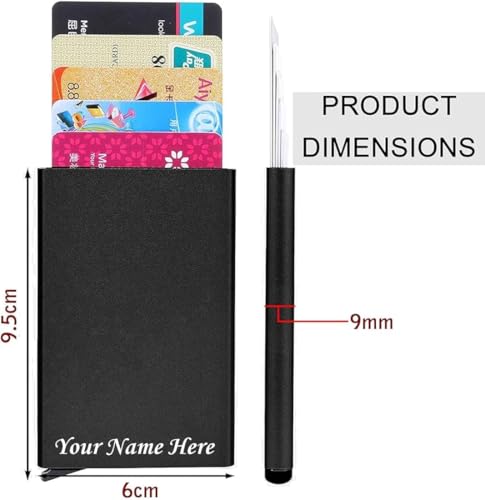 FELSTAR Customized /Personalized Name Engraved Card Holder RFID ...
