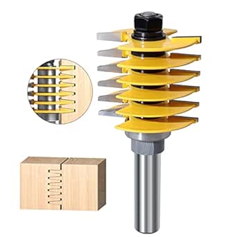 ROOCBIT Finger Joint Router Bit, 1/2 Inch Shank 1/2 Inch Cut Depth ...