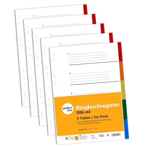 perfect line Plastic File dividers A4, Folder dividers for Lever Arch ...