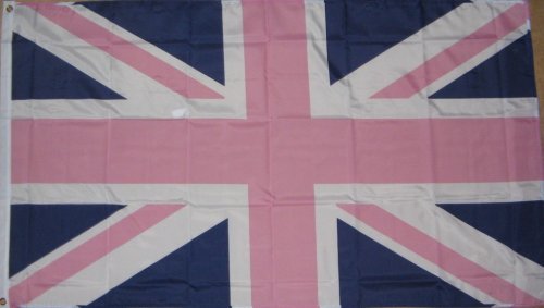 Gay Pride Pink Union Jack Flag 5'x3' : Amazon.co.uk: Garden