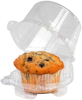 Amazon.com: Clear Cupcake Muffin Single Individual Dome Container Box ...