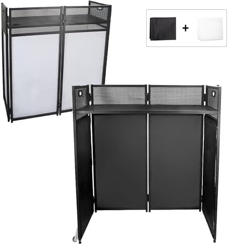 Amazon.com: Sidasu Portable DJ Facade Booth Table with Interchangeable ...