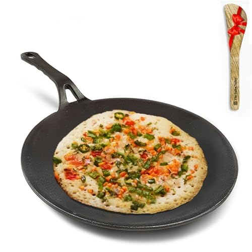 Buy The Indus Valley Pre-Seasoned Cast Iron Tawa for Dosa/Chapathi with ...