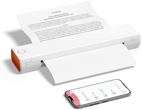 Phomemo M832 Mobiler Drucker A4 für Unterwegs, Thermodrucker A4 für ...