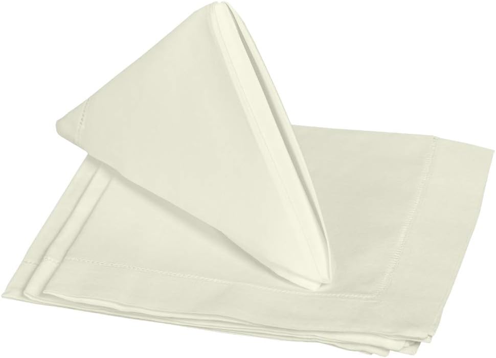 Amazon.com: 18 x 18 Inch Ivory Linen Napkins Cloth Napkins Set of 4 ...