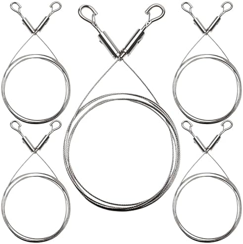 2PCS Adjustable Picture Hanging Wire Kit,Heavy Duty Mirror & Art Frame ...