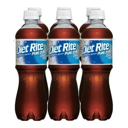 Amazon.com: Diet Rite Pure Zero Cola, soda, No Caffeine, 6 Pack of 16.9 ...