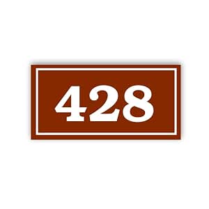 Hotel Room Number Plate - 428| Foam board with UV printed finish |Brown ...